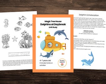 Coral Reef Unit Study: Magic Tree House, Dolphins at Daybreak (PDF ...