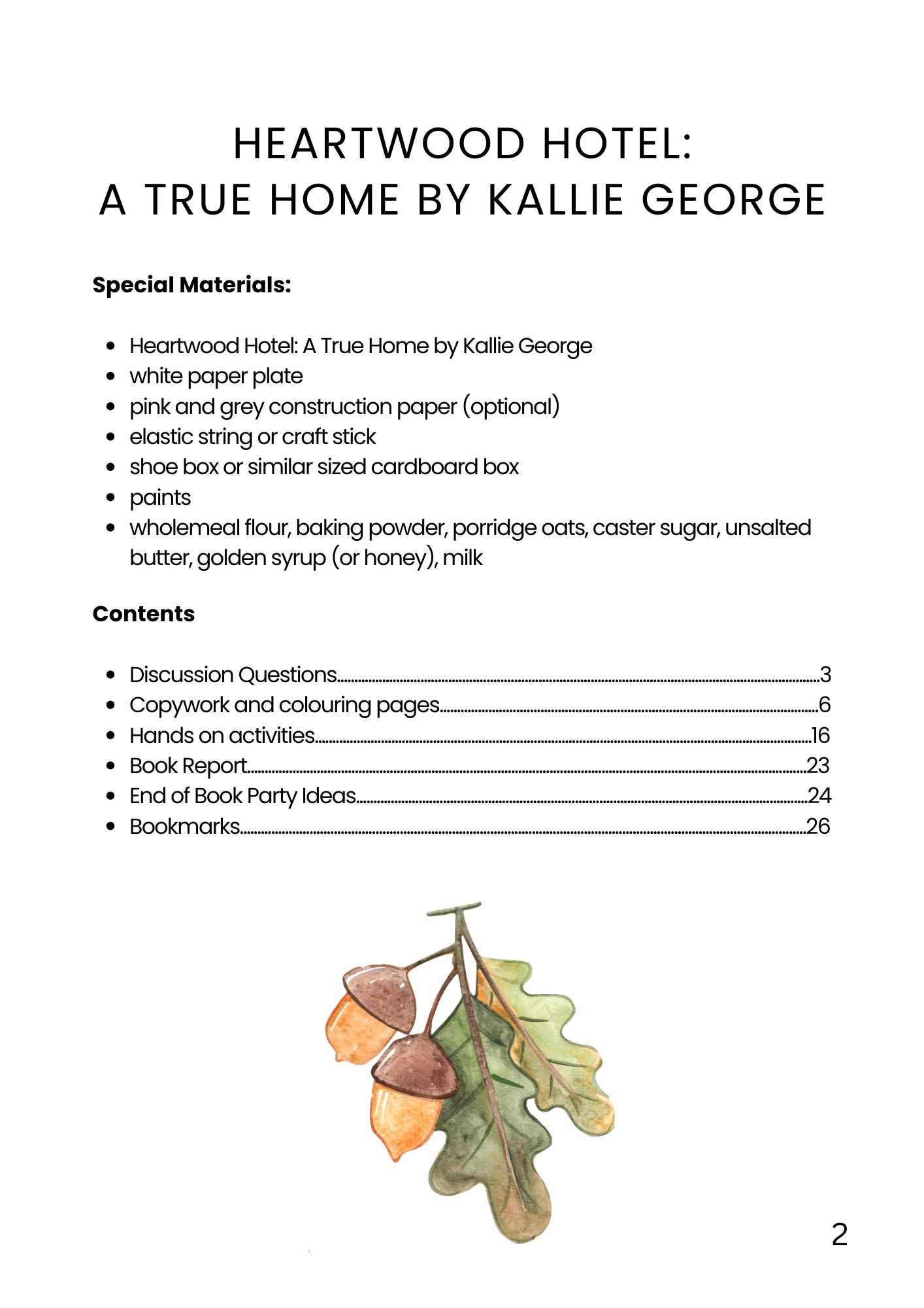 Heartwood Hotel by Kallie George | Literature Guide | Book Study | 5-8 ...