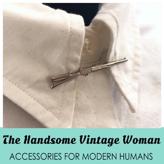 Vintage Rifle Collar Bar, Gun Collar Clip, Rifle Coll… - Gem