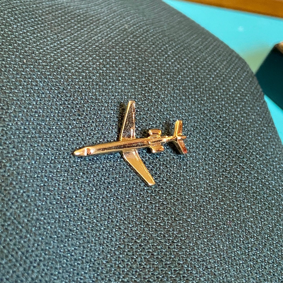 Vintage Commercial Jet Tie Tack - Etsy