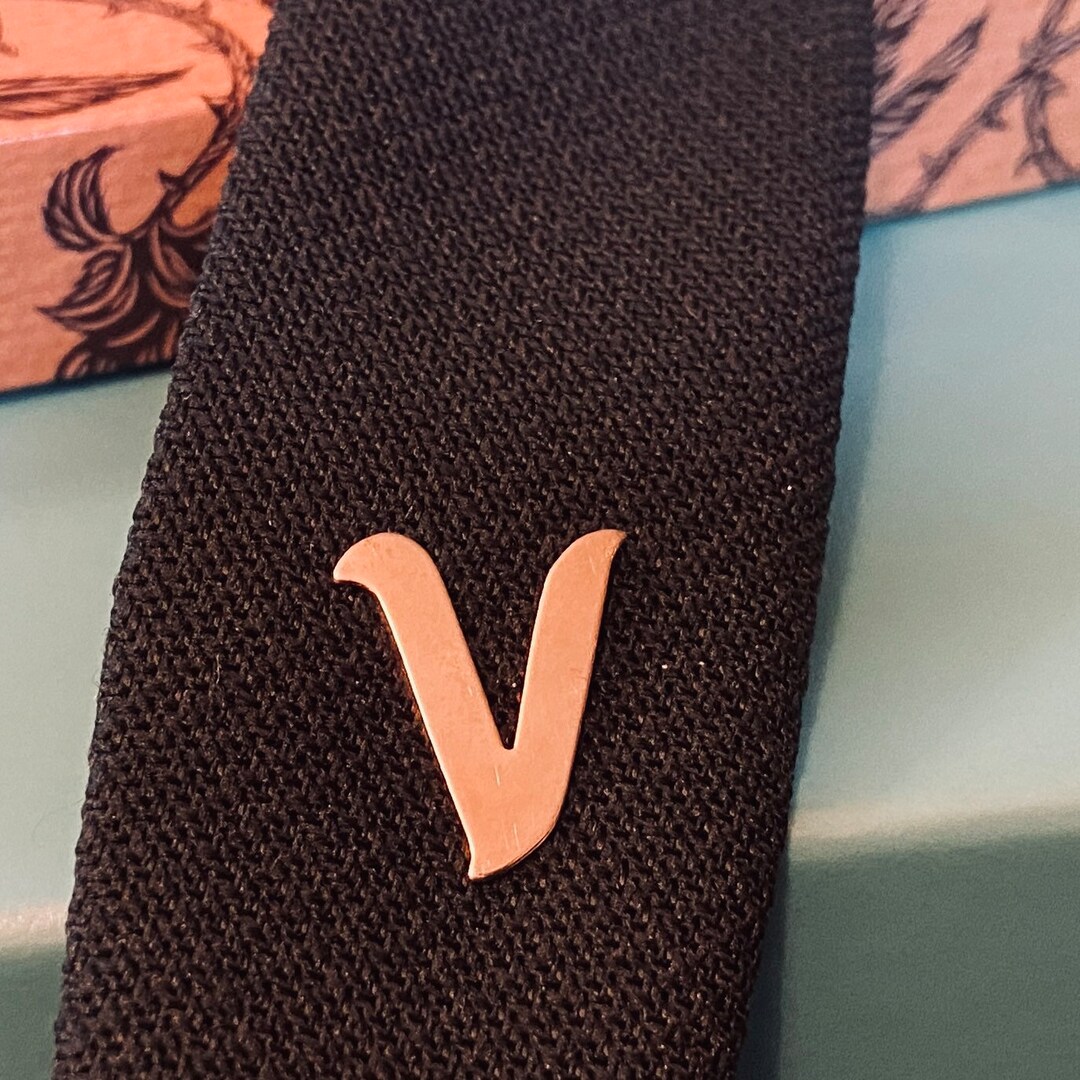 Vintage Letter V Monogram Initial Pin - Etsy