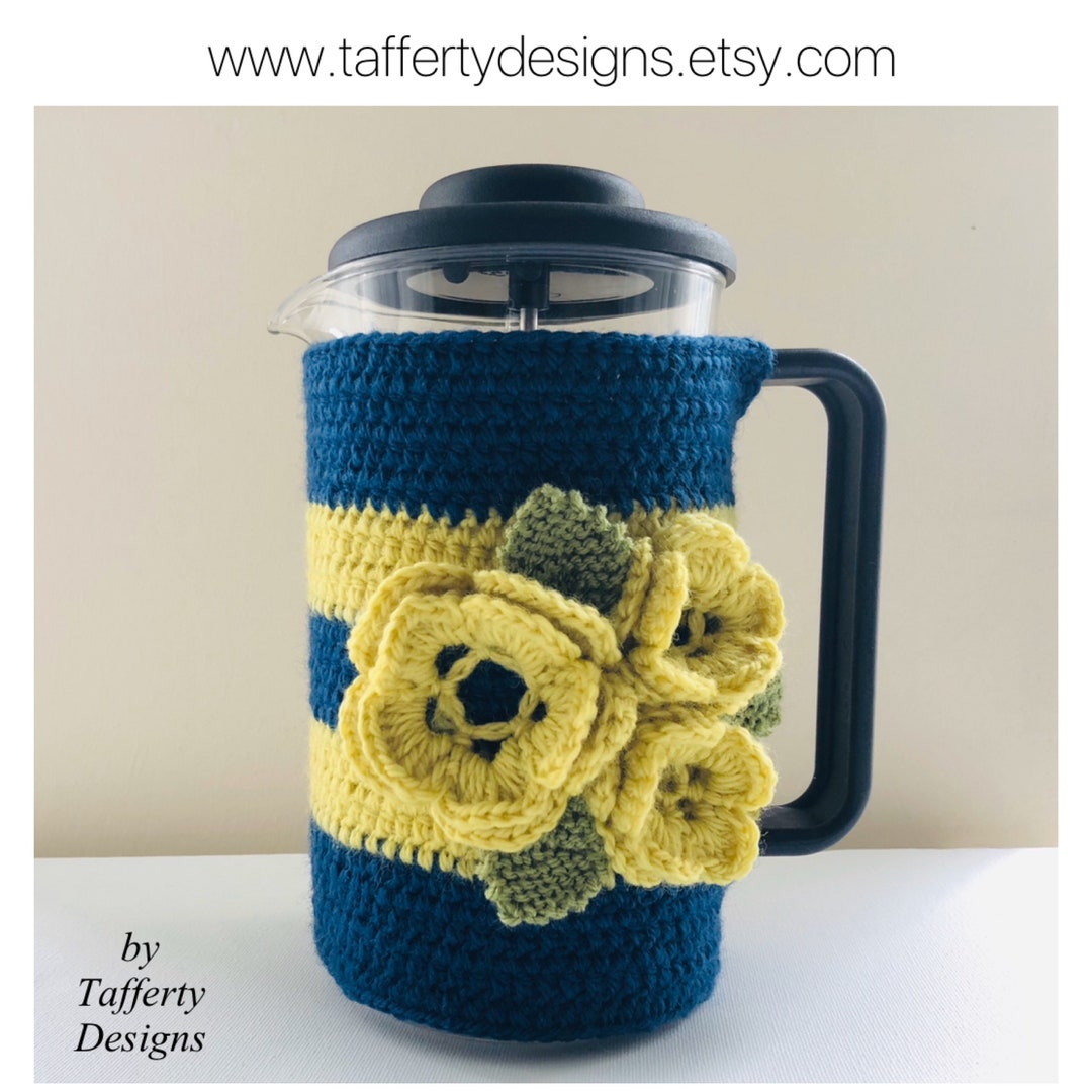 Handmade Crocheted Cafetière Cover / French Press Cover / Bodum Cover ...