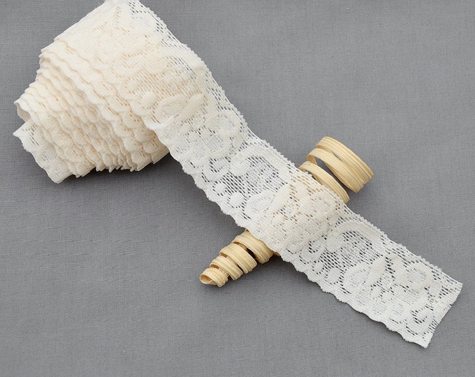5 Yards Elastic Lace 1.5 Stretch Lace Elastic Lace Trim - Etsy
