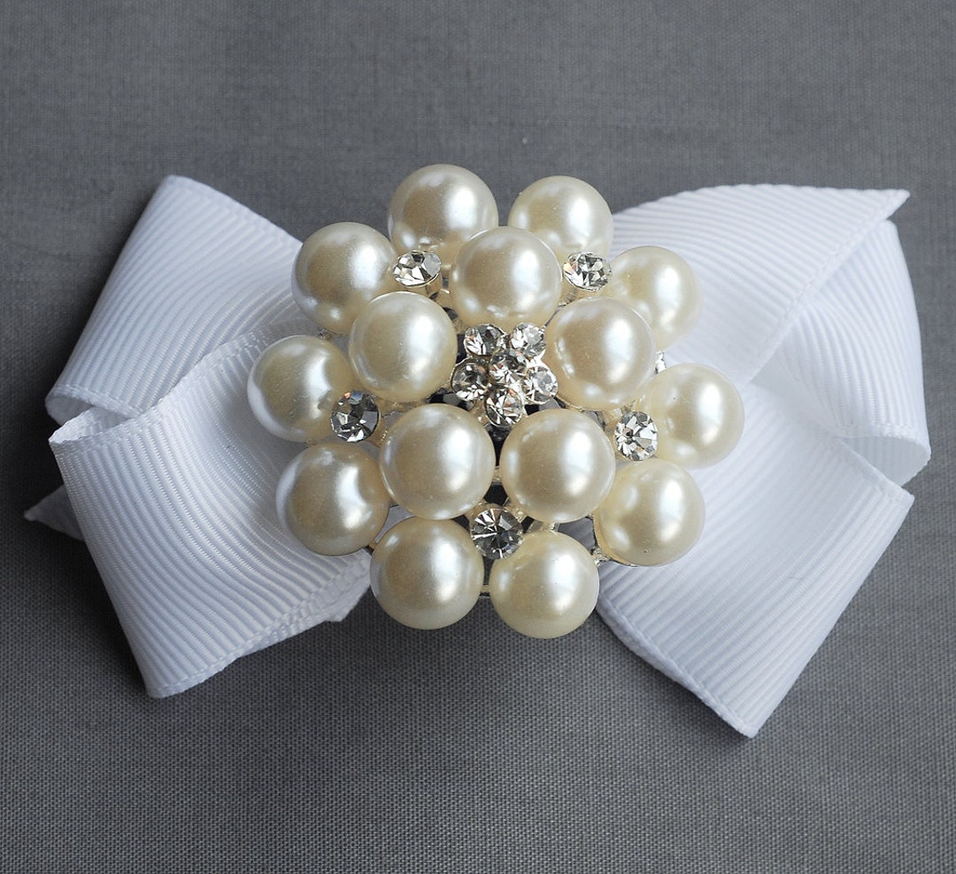 Rhinestone Buttons Pearl Crystal Button Wedding Brooch Bouquet Napkin ...