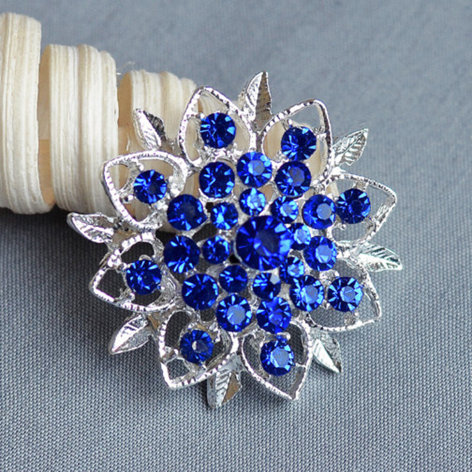 10 Pieces Dark Royal Blue Rhinestone Button Crystal - Etsy