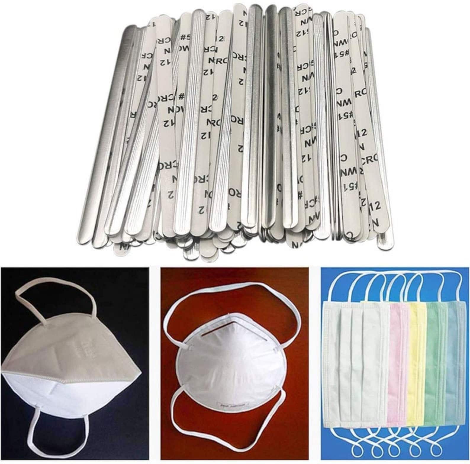 100 Pcs Aluminum Nose Wire for Face Mask Nose Strip Nose Strip Self ...