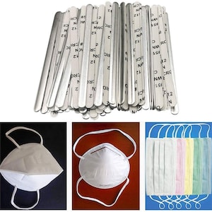 100 Pcs Aluminum Nose Wire for Face Mask Nose Strip Nose Strip Self ...