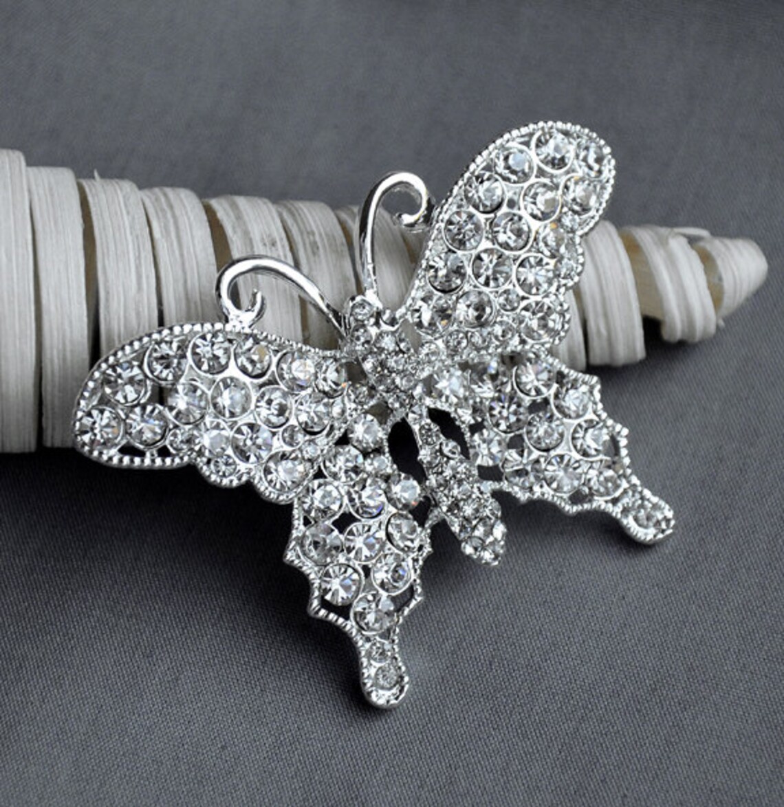 Rhinestone Brooch Crystal Brooch Bridal Brooch Bouquet Hair - Etsy