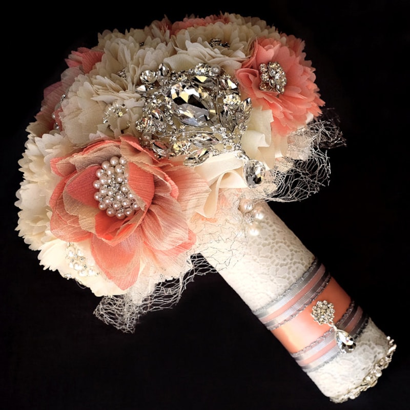 Jeweled Bridal Bouquet - Etsy