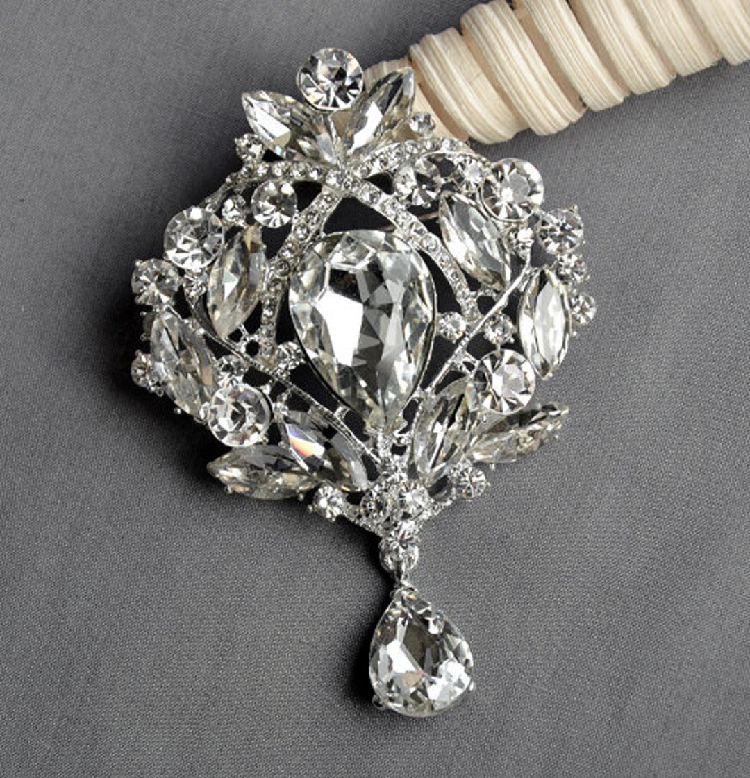 Rhinestone Brooch Crystal Brooch Bridal Brooch Bouquet Hair Comb Shoe ...