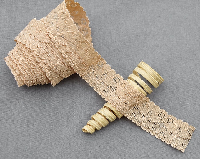 5 Yards Elastic Lace 1.5 Stretch Lace Elastic Lace Trim - Etsy