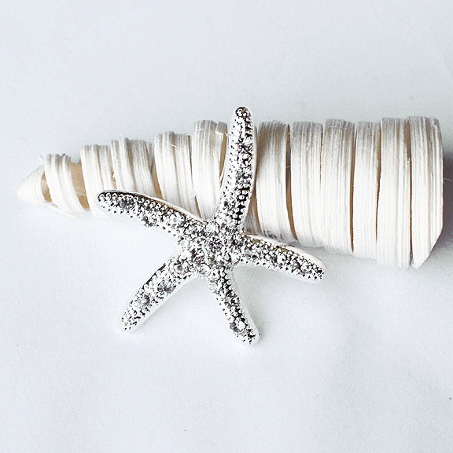 Starfish Rhinestone Buckles Wholesale Buckles Crystal Sliders Silver ...