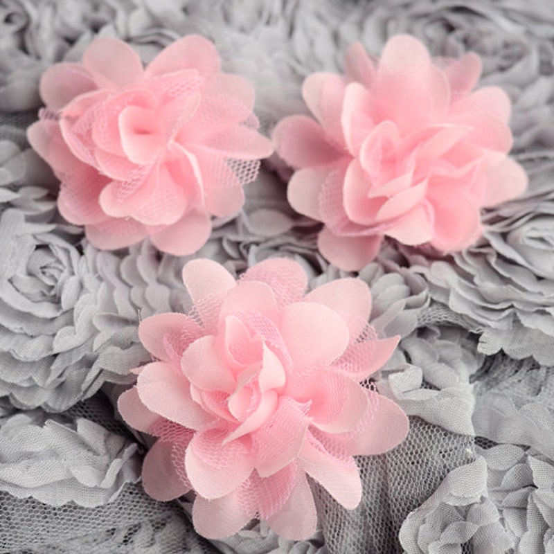 Pink Chiffon Flower - Etsy