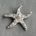 Starfish Rhinestone Buckles Crystal Sliders Silver Wedding Invitation ...