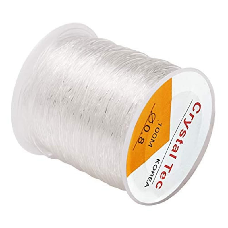 100 Meters (328 Feet) Roll 0.8mm Elastic Stretch Cord Clear Nylon ...