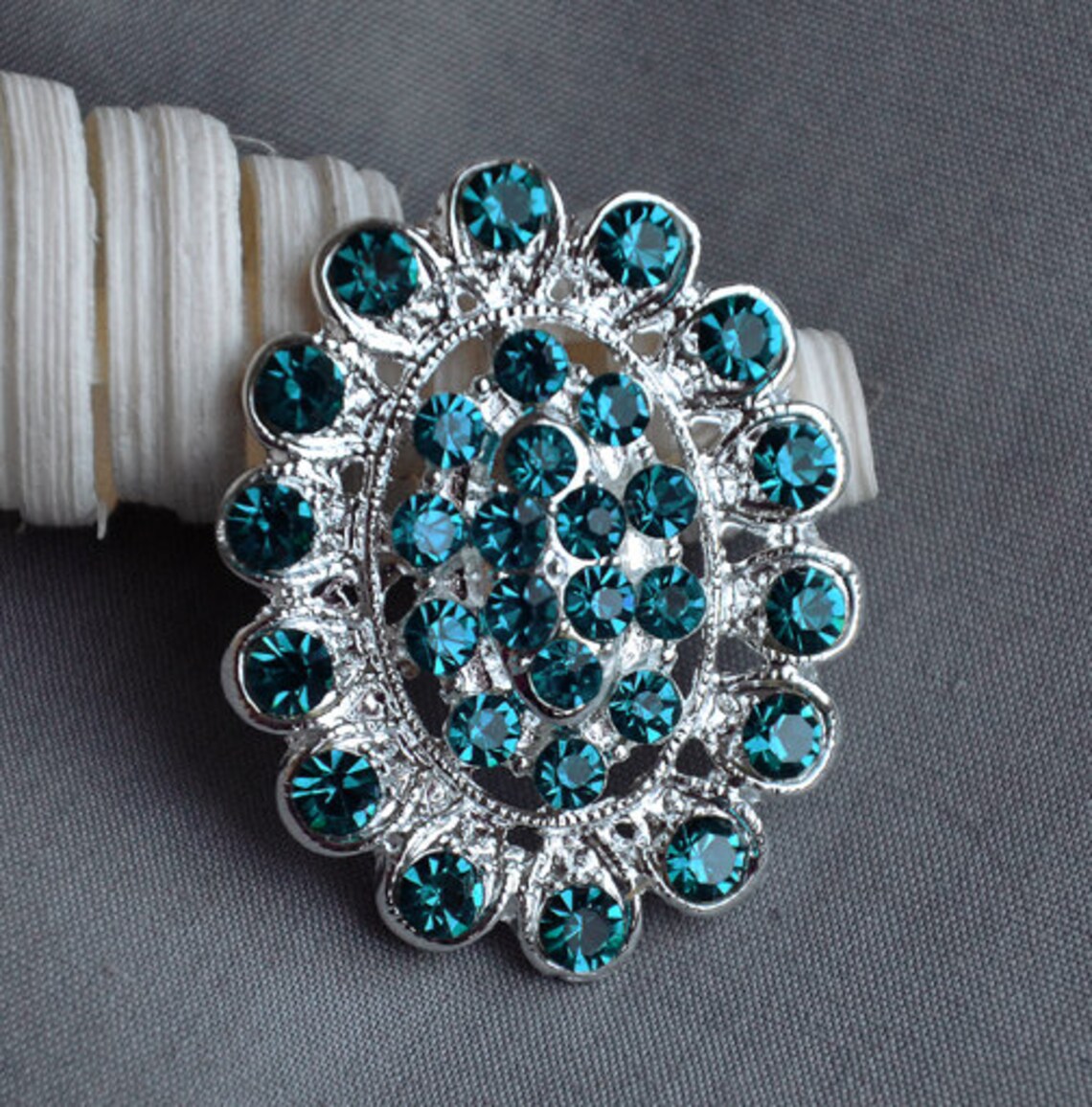 10 Pcs Turquoise Blue Rhinestone Button Crystal Embellishment Wedding ...