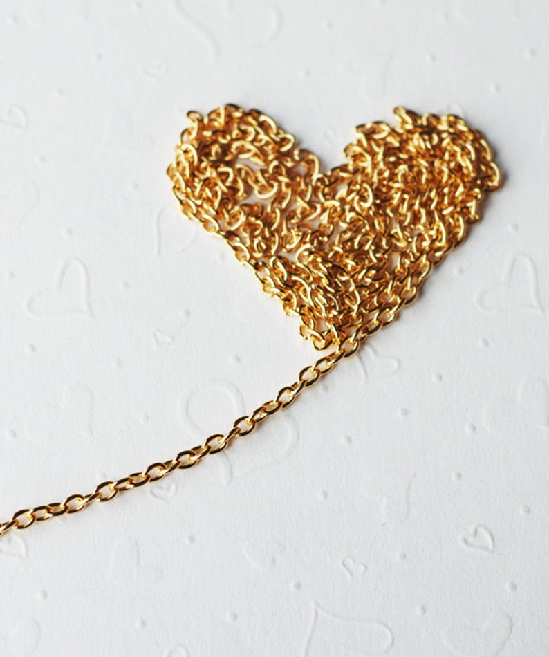 65 Feet 20 Meters Chain Gold Plated 2x3mm Oval Cable FREE - Etsy