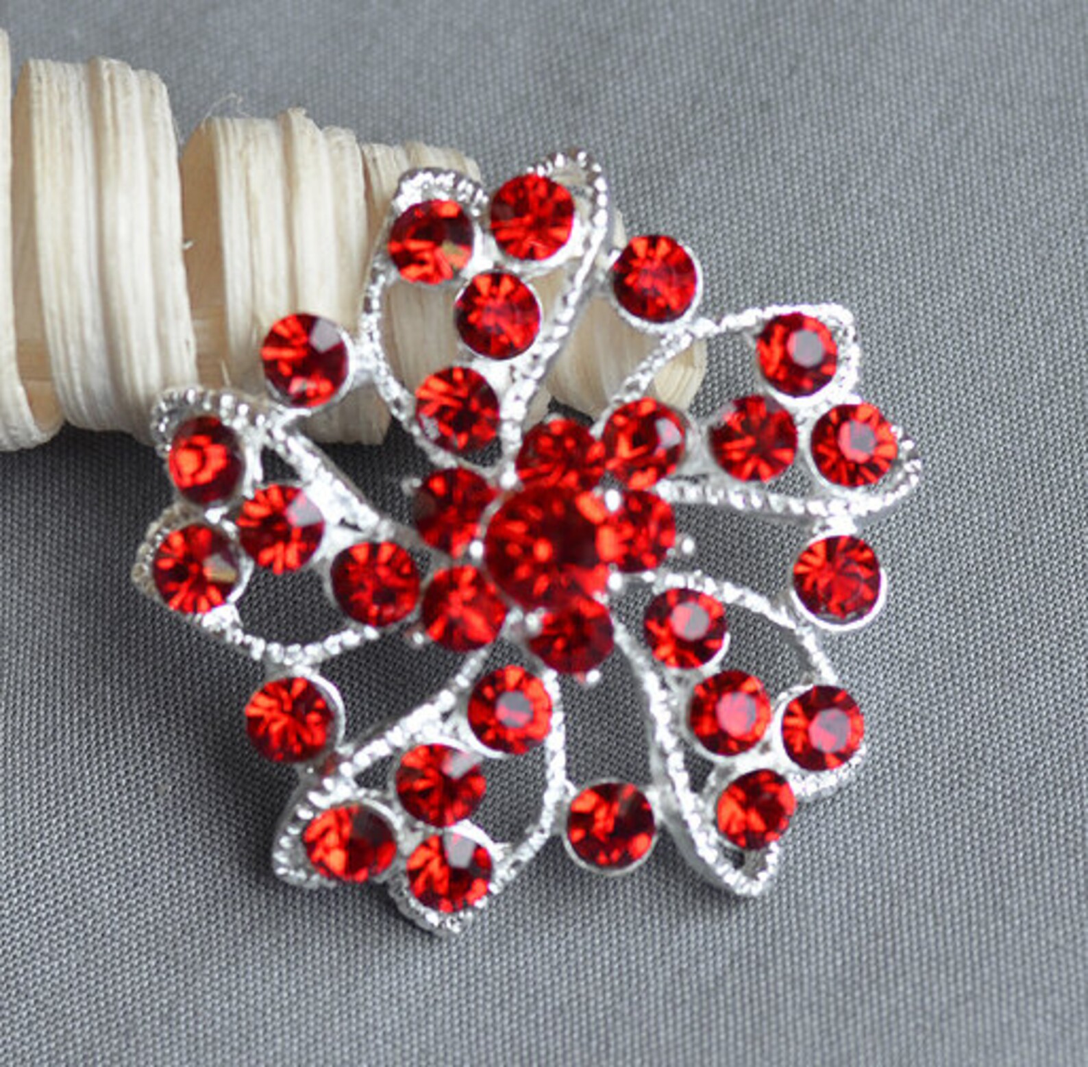 10 Pcs Ruby Red Siam Red Rhinestone Button Crystal - Etsy