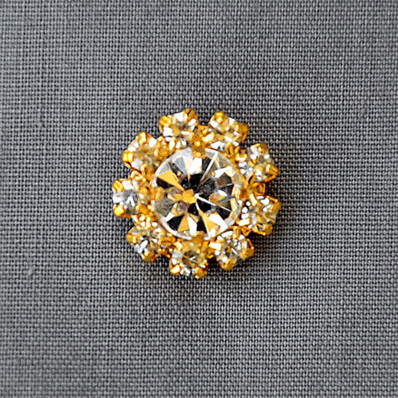 50 Rhinestone Buttons Round Diamante Crystal Hair Comb Wedding - Etsy