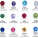 12 Rhinestone Button Birthstone Birth Stone Crystal TIARA CROWN Bridal ...