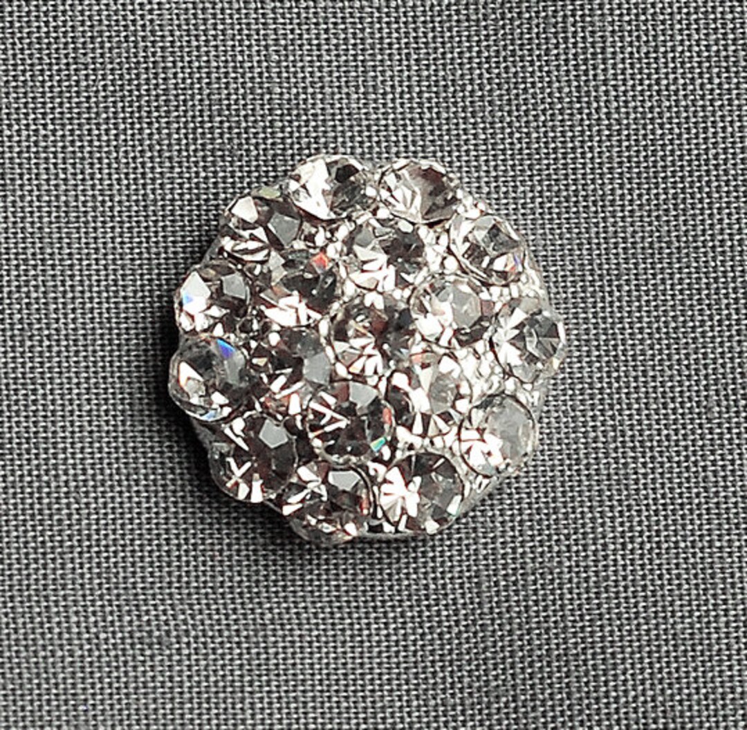 20 Pcs Rhinestone Buttons Round Diamante Crystal for Hair Flower Clip ...