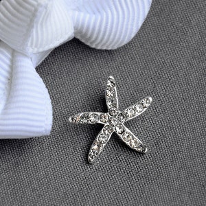 10 Rhinestone Buttons Crystal Starfish Beach Wedding Brooch Bouquet ...