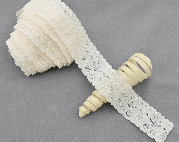5 Yards Elastic Lace 1.5 Stretch Lace Elastic Lace Trim - Etsy