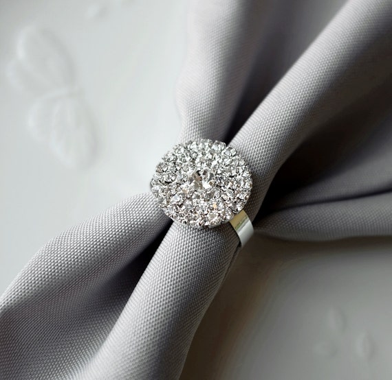 Diamante napkin rings store
