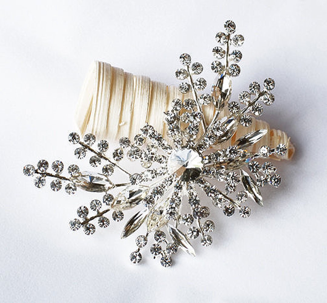 Rhinestone Brooch Crystal Brooch Bridal Brooch Bouquet Hair Comb Shoe ...