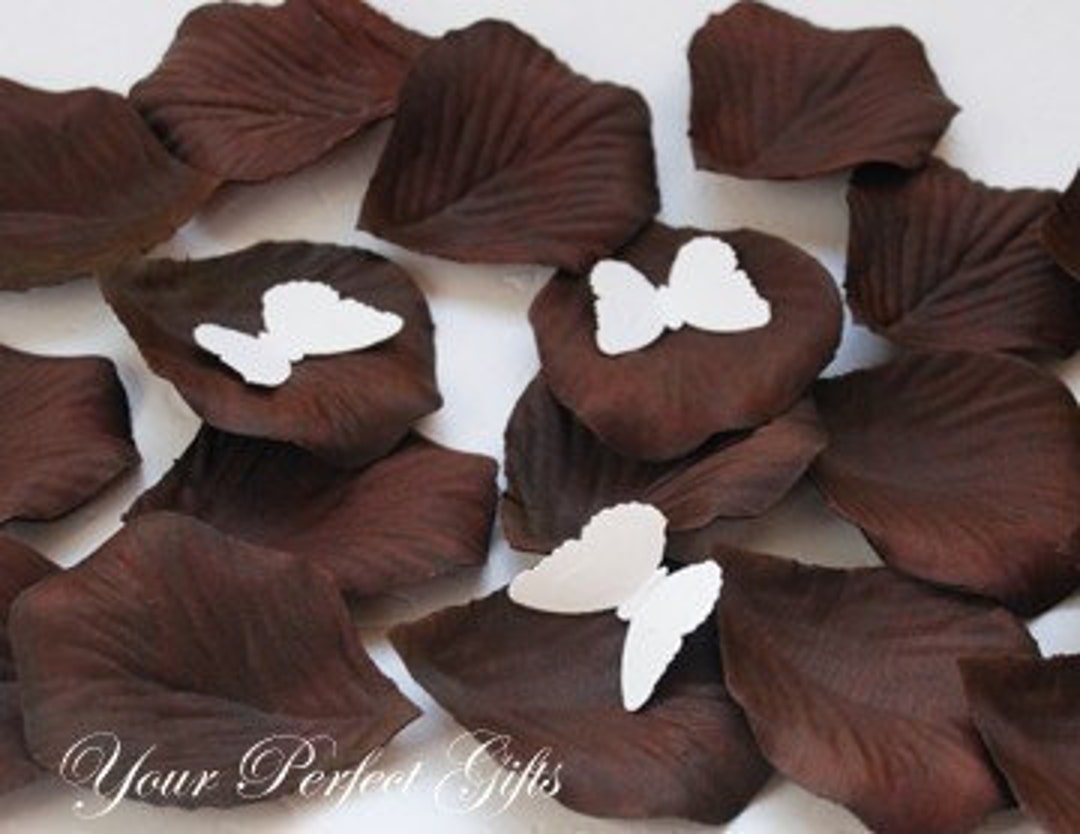 5000 Pcs Dark Chocolate Brown Silk Rose Petals Wedding Flower Favor ...