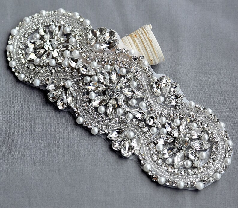 Rhinestone Applique Bridal Accessories Crystal Trim Rhinestone - Etsy