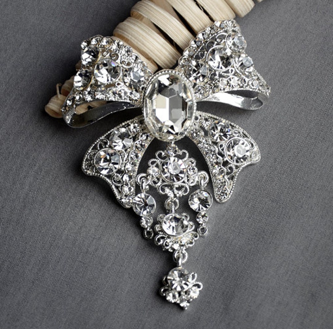 Rhinestone Brooch Crystal Brooch Bridal Brooch Bouquet Hair Comb Shoe ...