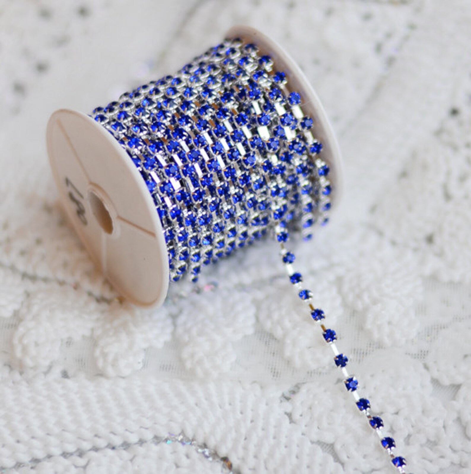 3 Feet Dark Royal Blue Australia Rhinestone Chain Crystal - Etsy