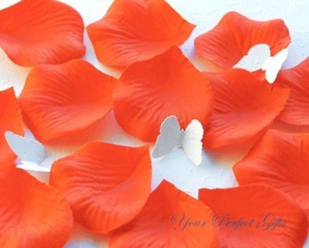 5000 Pcs Persimmon Bright Hot Orange Silk Rose Petals Wedding Flower ...