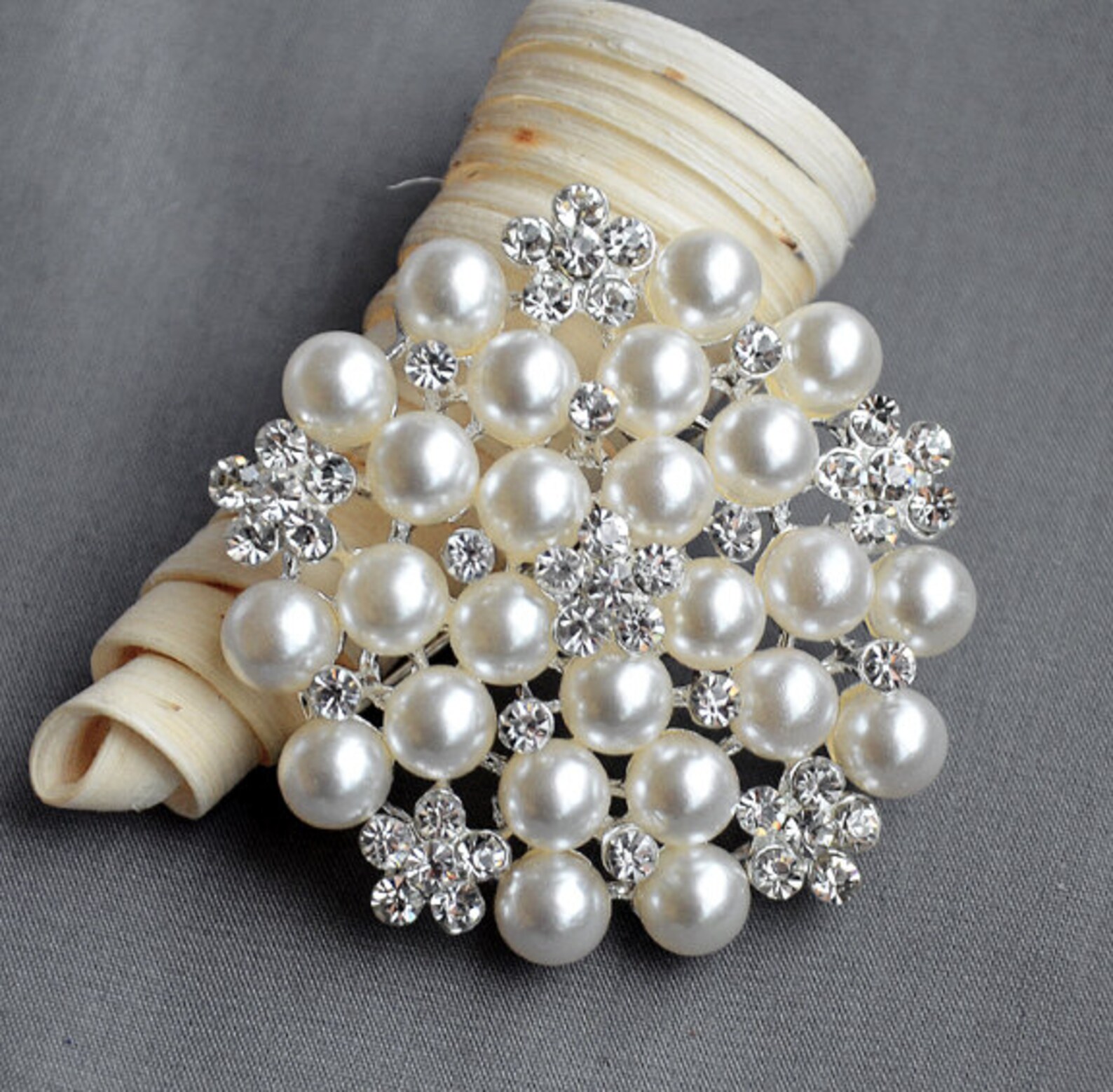 10 Rhinestone Brooch Crystal Brooch Bridal Brooch Bouquet Hair | Etsy