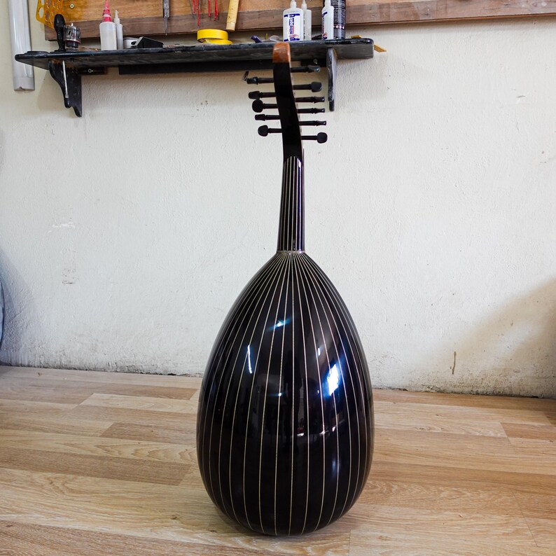 Standing Arabic Oud | Unique Sloped Bowl Design | Ebony Body With ...
