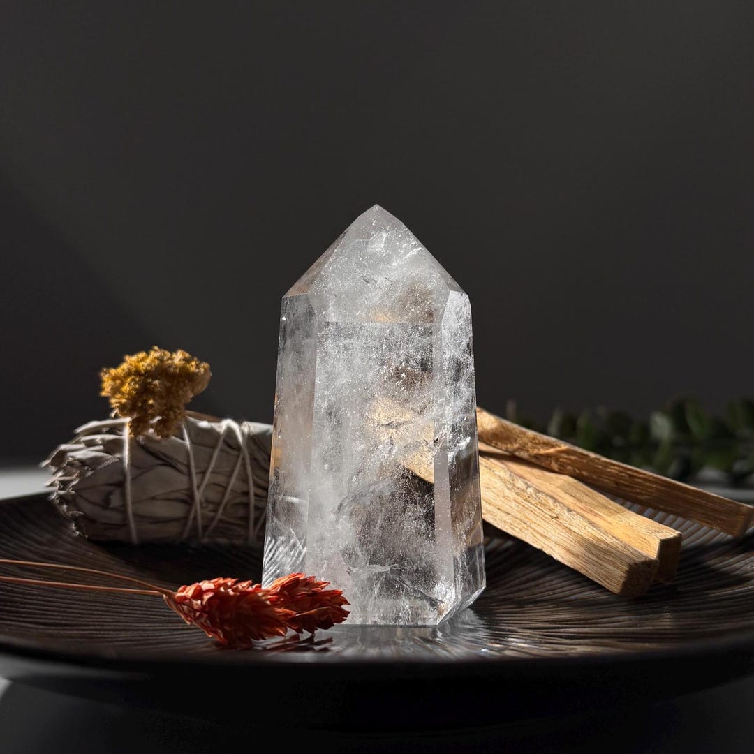 Chunky Quartz Tower With Rainbow Inclusion Polished Crystal Gift ...