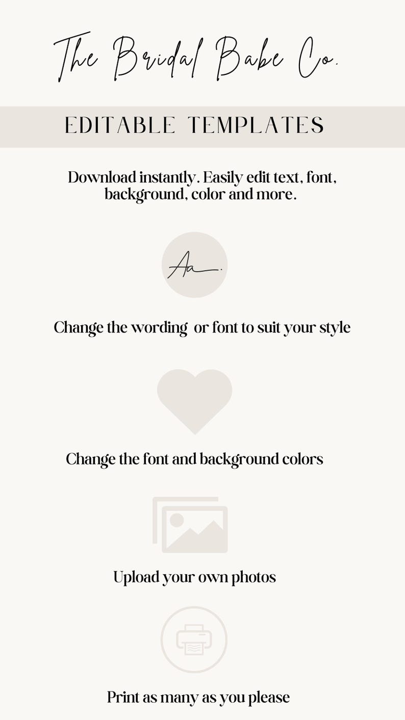 Classic & Clean Wedding Invitation, Instant Download, Printable Invite ...