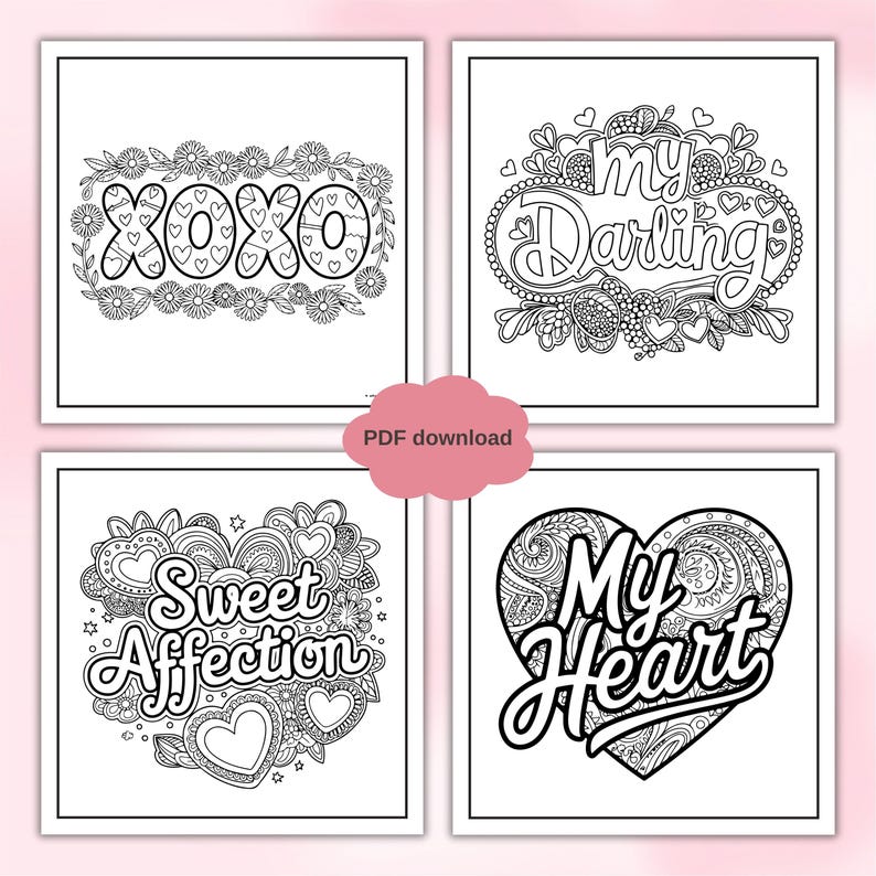 28 Valentine's Day Quotes Coloring Pages With Quotes, Cozy Valentine's ...