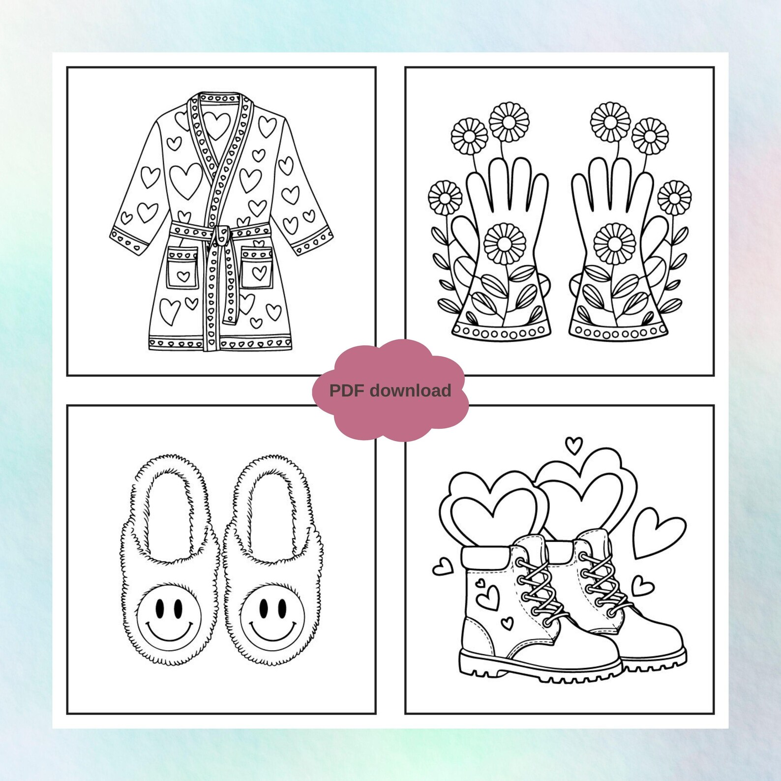 Cozy Girl Coloring Pages, Cozy & Cute: Bold and Easy, Designs for ...