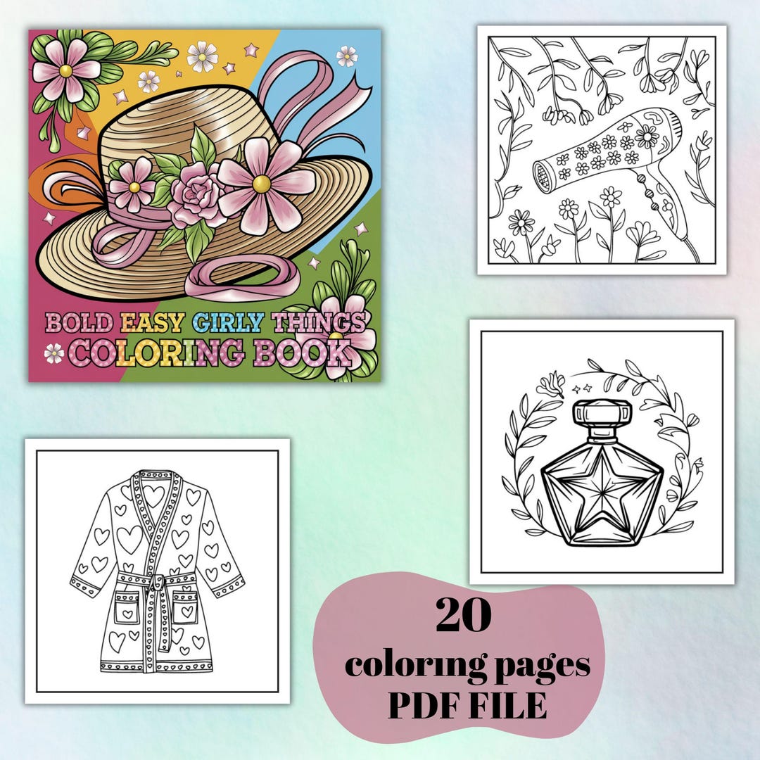 Cozy Girl Coloring Pages, Cozy & Cute: Bold and Easy, Designs for ...