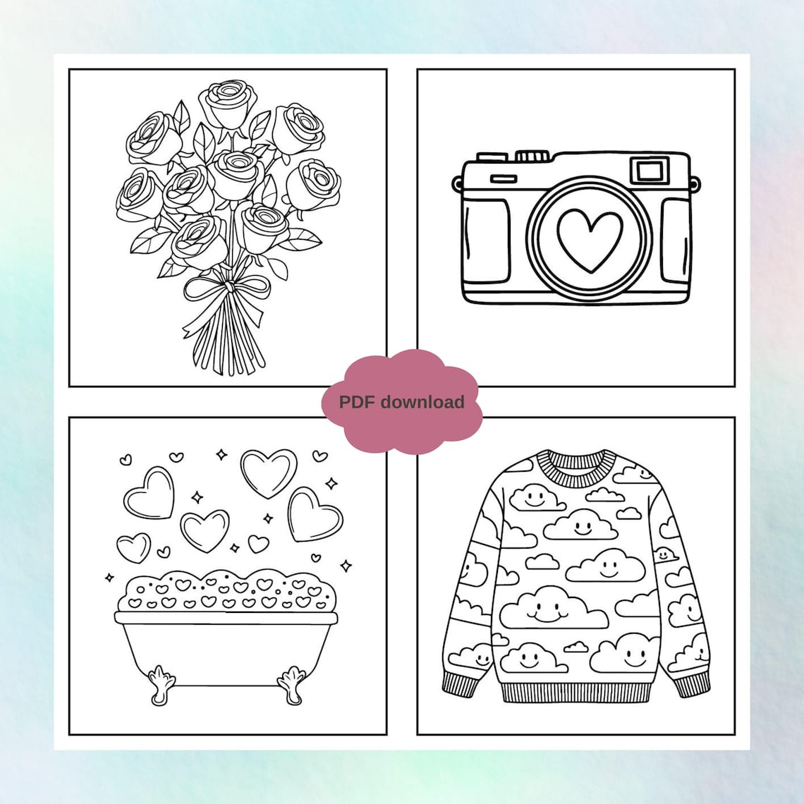 Cozy Girl Coloring Pages, Cozy & Cute: Bold and Easy, Designs for ...