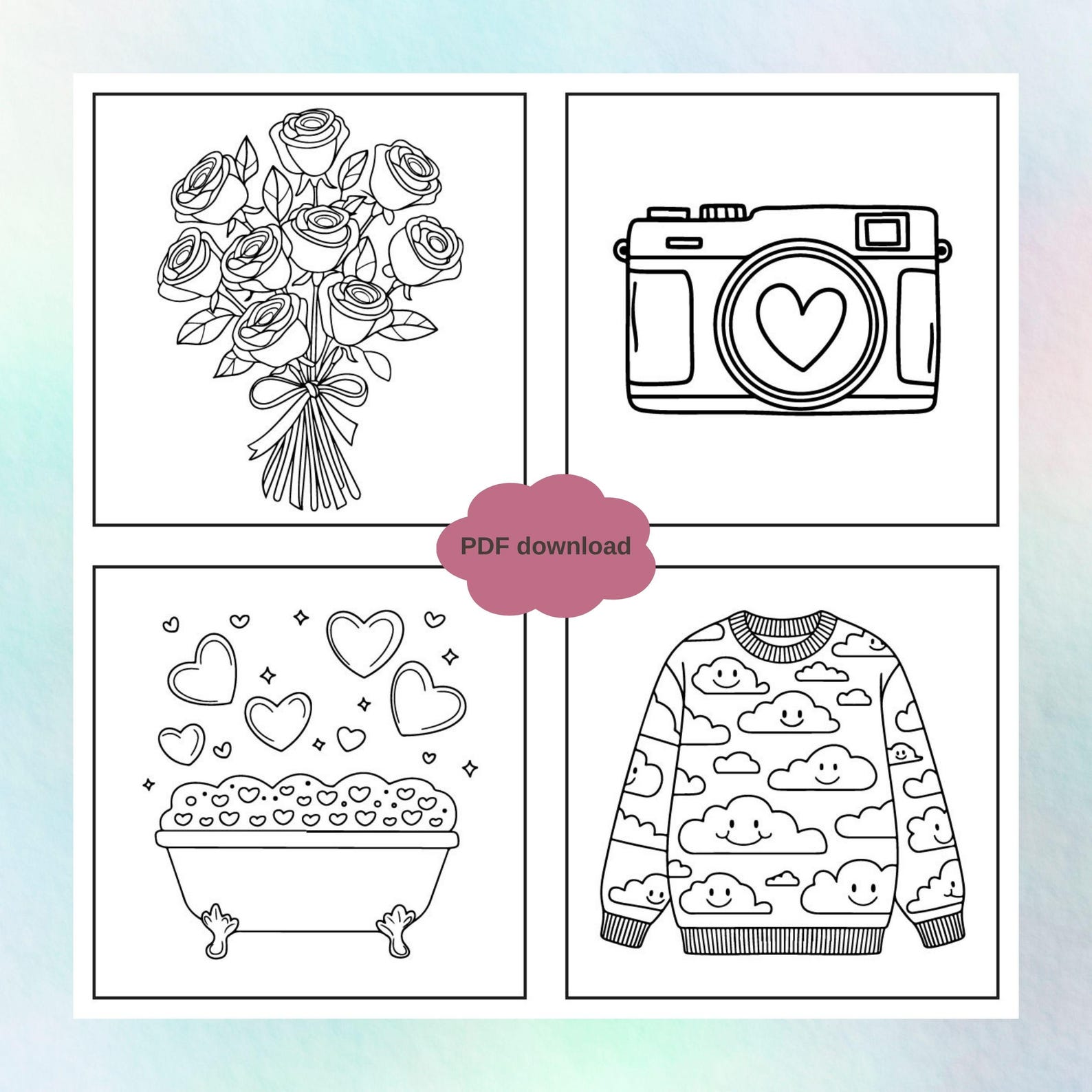 Cozy Girl Coloring Pages, Cozy & Cute: Bold and Easy, Designs for ...