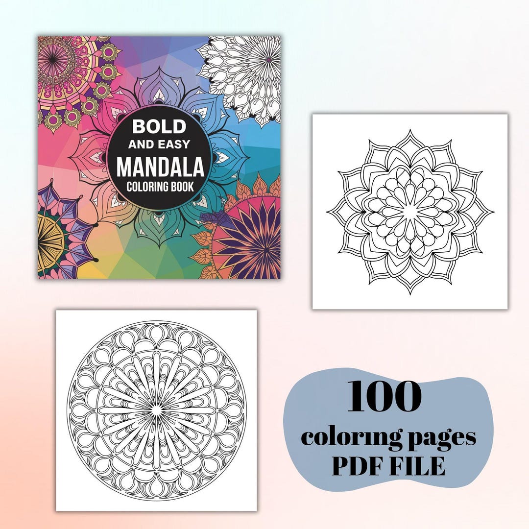 100 Mandala Coloring Pages, Beautiful Printable Coloring Pages, Adult ...
