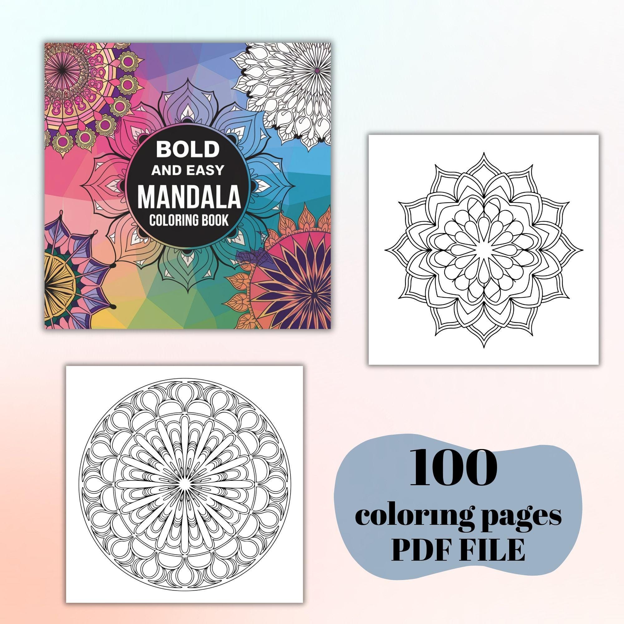 100 Mandala Coloring Pages, Beautiful Printable Coloring Pages, Adult ...