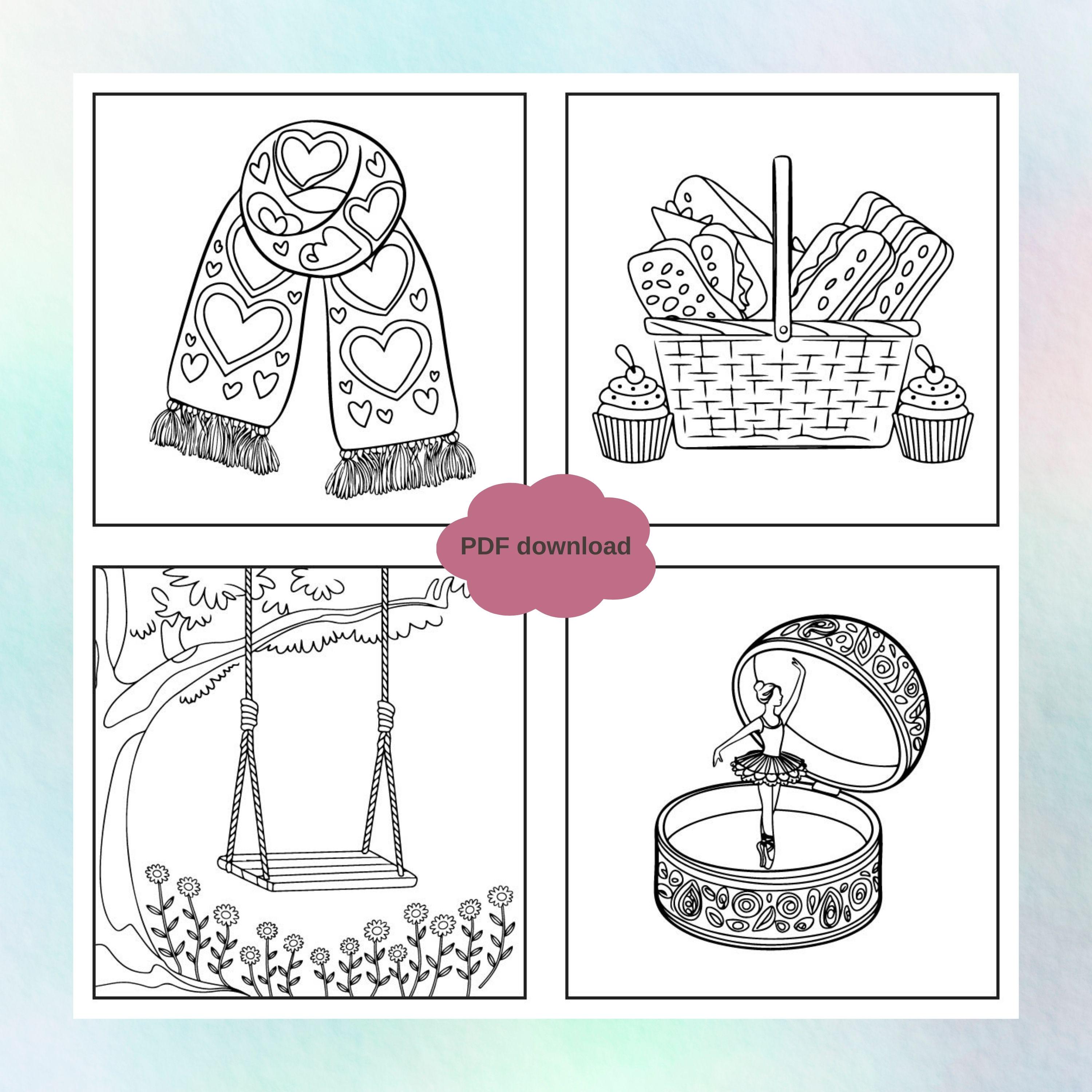 Cozy Girl Coloring Pages, Cozy & Cute: Bold and Easy, Designs for ...
