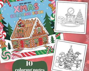 Xmas Corner: Cute Adorable Designs of Cozy Christmas Spaces Coloring ...
