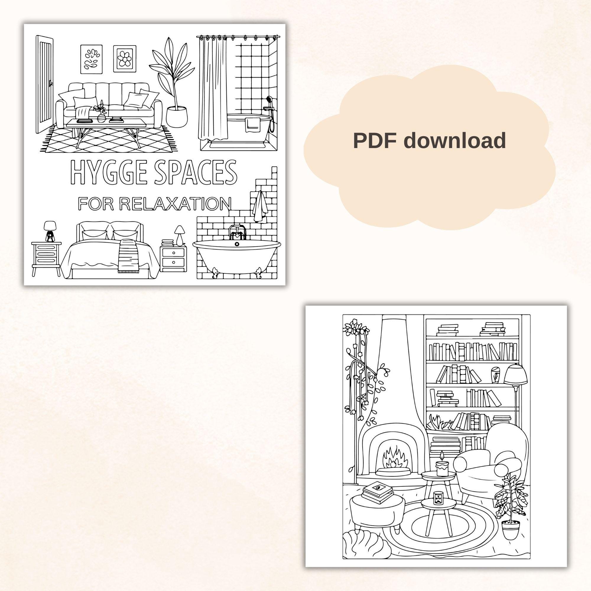 Little Corner: Super Cute Designs of Cozy, 10 Printable Coloring Pages ...