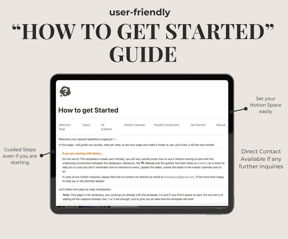 Spaced Repetition Notion Template Study Planner for Exams Student ...