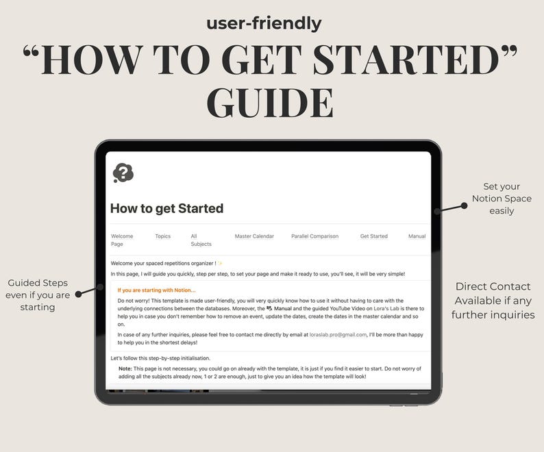 Spaced Repetition Notion Template Study Planner for Exams Student ...